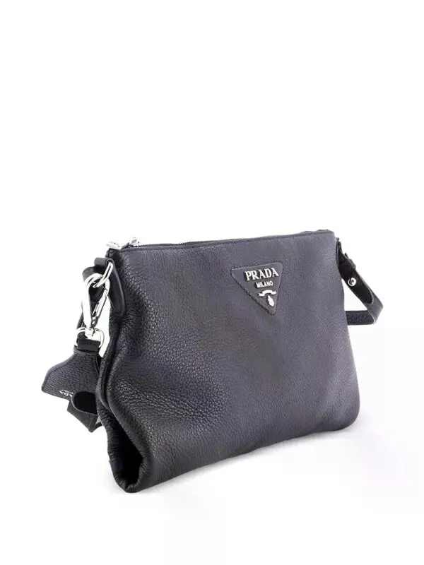 Prada Dual Strap Flat Vitello Daino Medium Crossbody Bag