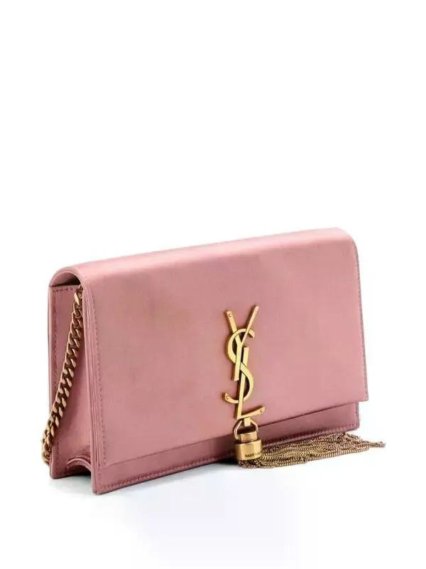 Saint Laurent Classic Monogram Tassel Chain Wallet - Pink