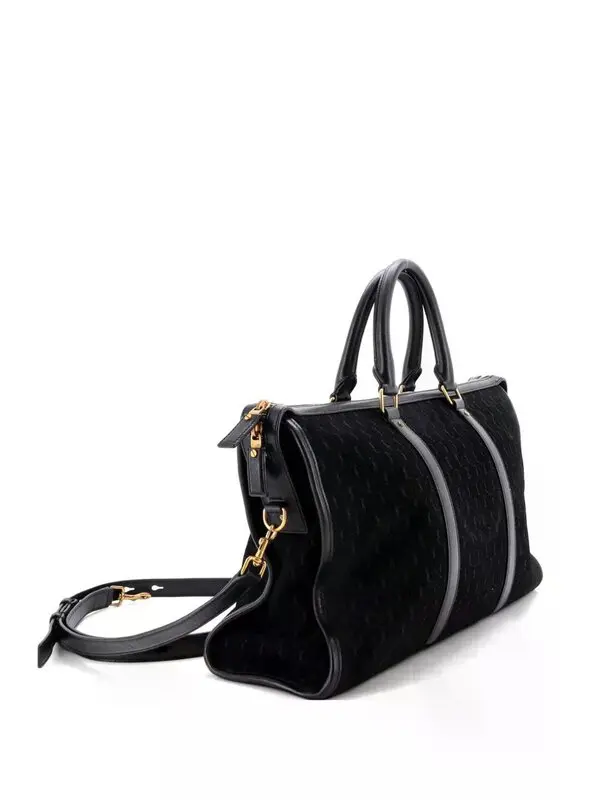 Saint Laurent Monogram Suede Duffle Bag