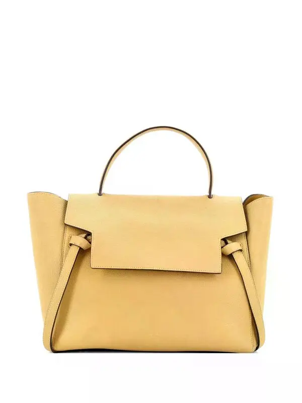 Celine Belt Bag Textured Leather Medium Satchel - Yellow