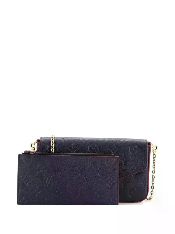 LOUIS VUITTON Felicie Pochette Monogram Empreinte Leather - Blue