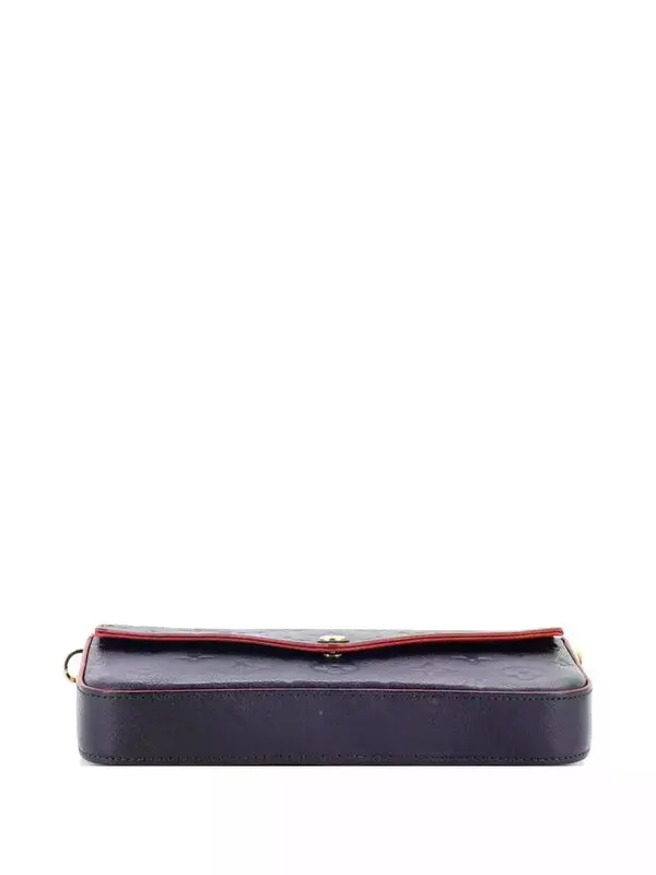 LOUIS VUITTON Felicie Pochette Monogram Empreinte Leather - Blue
