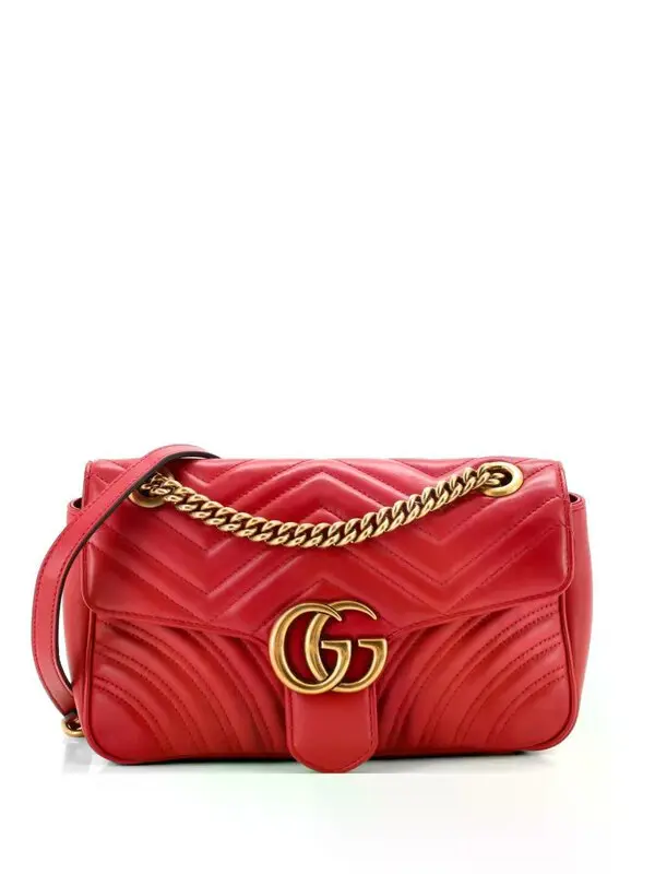 Gucci Gg Marmont Small Crossbody Bag - Red