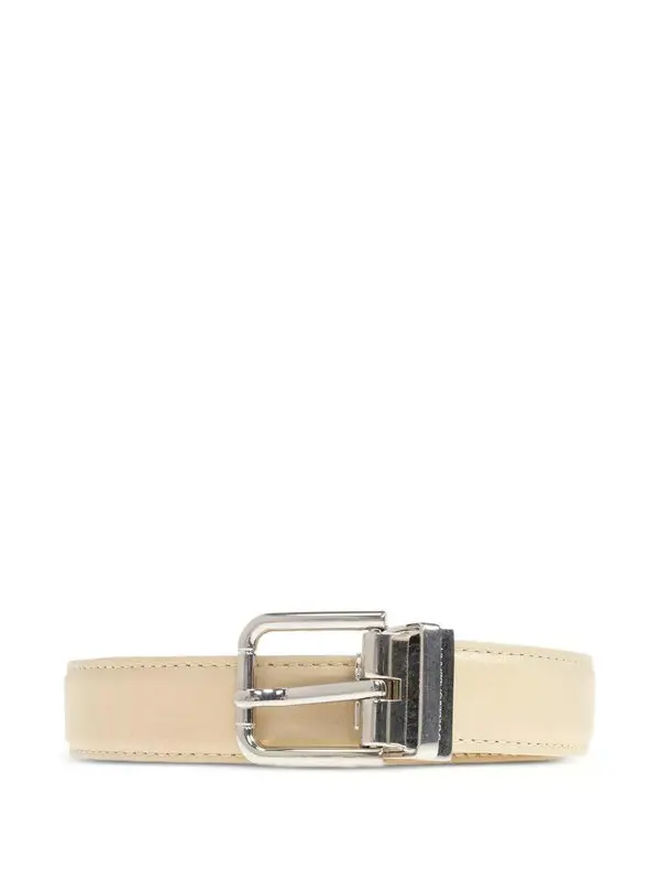 Dolce & Gabbana Buckle Leather Belt - Neutrals