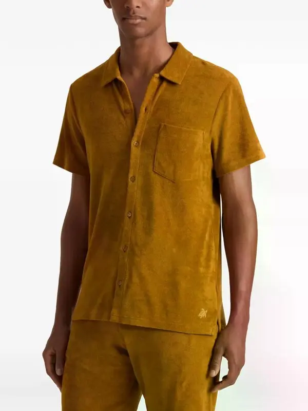 Vilebrequin Short-sleeve Terry Bowling Shirt - Yellow