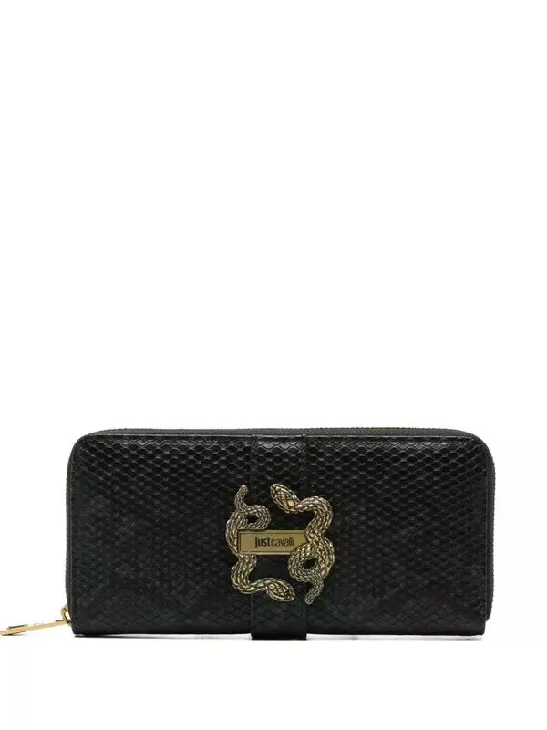 Just Cavalli Reptile-effect Wallet - Black