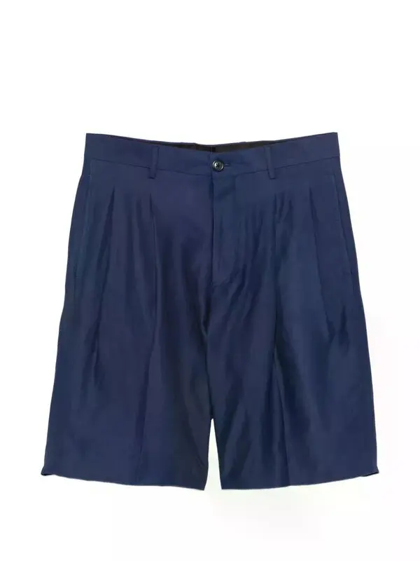 LANEUS Pleated Shorts - Blue