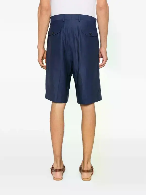 LANEUS Pleated Shorts - Blue