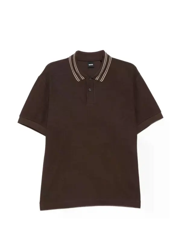BOSS Cotton Polo Shirt - Brown