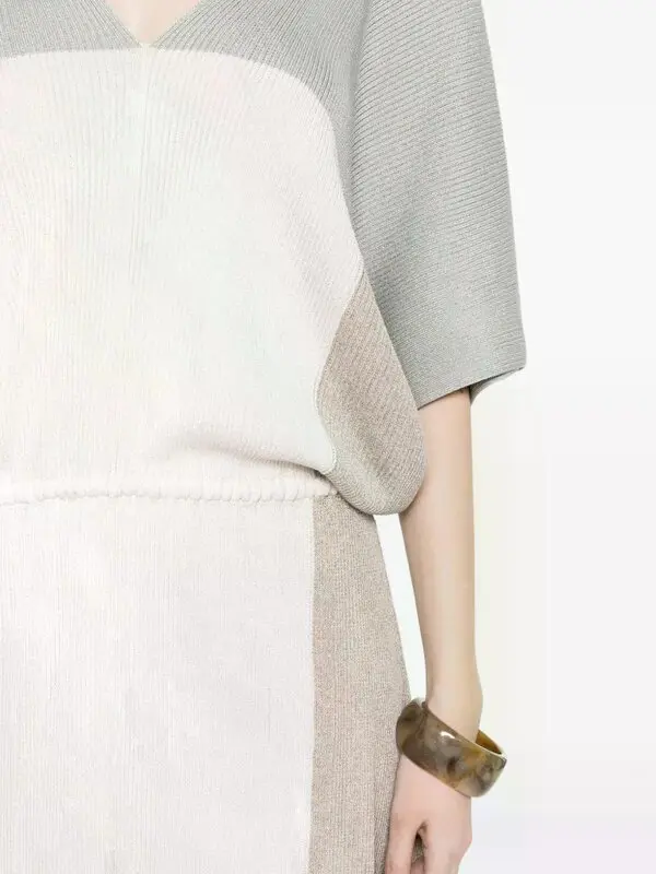Lorena Antoniazzi V-neck Colorblock Dress