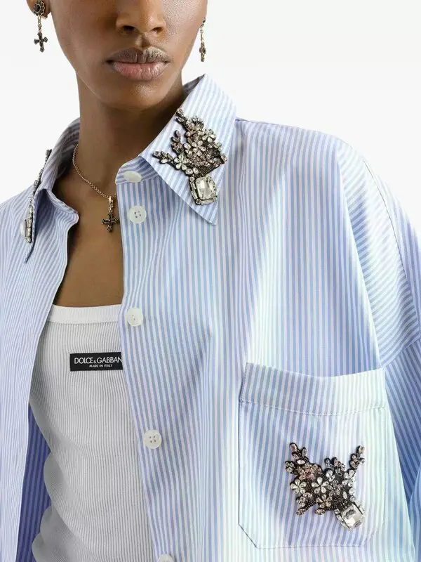 Dolce & Gabbana Striped Poplin Shirt