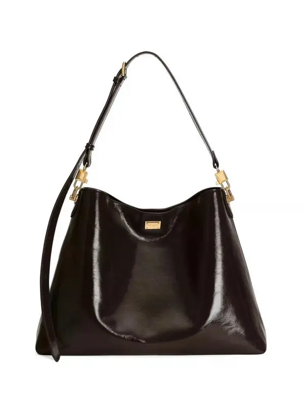 Dolce & Gabbana Large Vittoria Calfskin Shoulder Bag - Brown