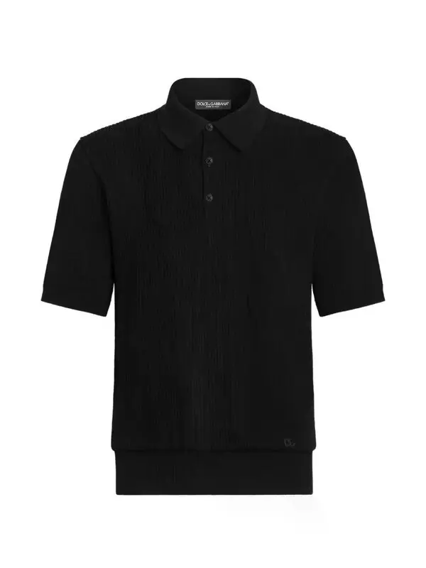 Dolce & Gabbana Micro-rib Cotton Polo Shirt