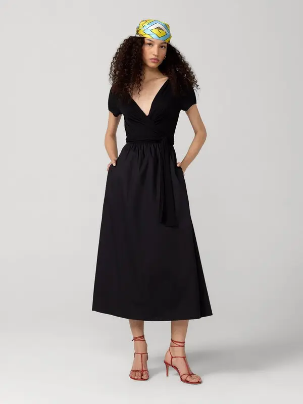 Diane Von Furstenberg Elena Midi Wrap Dress