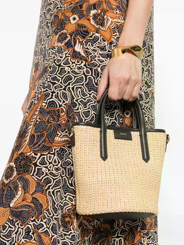 BOSS Mini Woven Bucket Bag