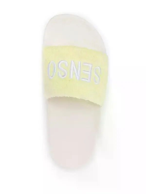 Senso Elly Logo-embroidered Slides - Yellow