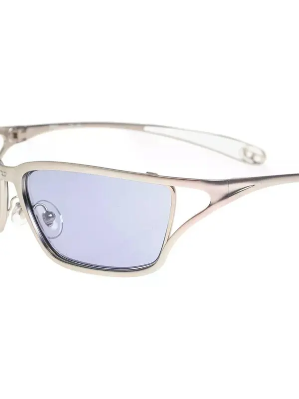 DIESEL® Rectangle Frame Sunglasses - Silver