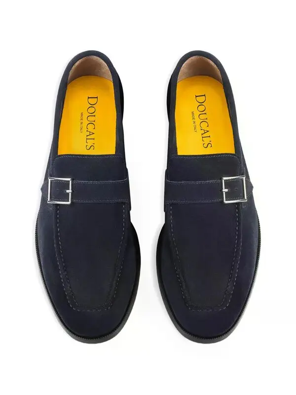 DOUCAL'S Single-buckle Suede Loafers