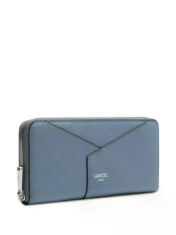 LANCEL Long Envelope Zip Around Wallet - Blue