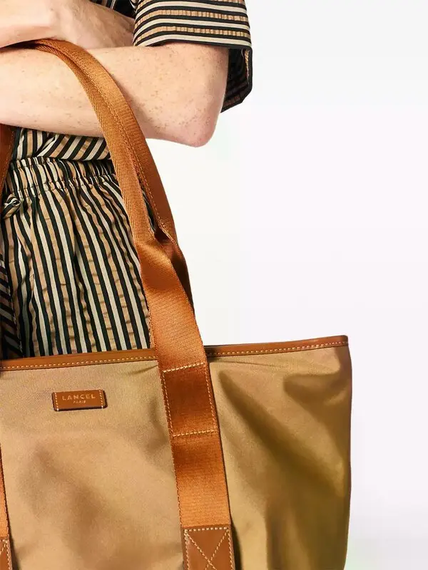 LANCEL Large Zip Tote Bag - Neutrals