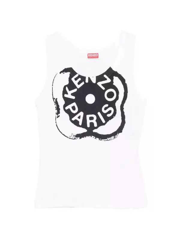 Kenzo Graphic Print Vest Top - White