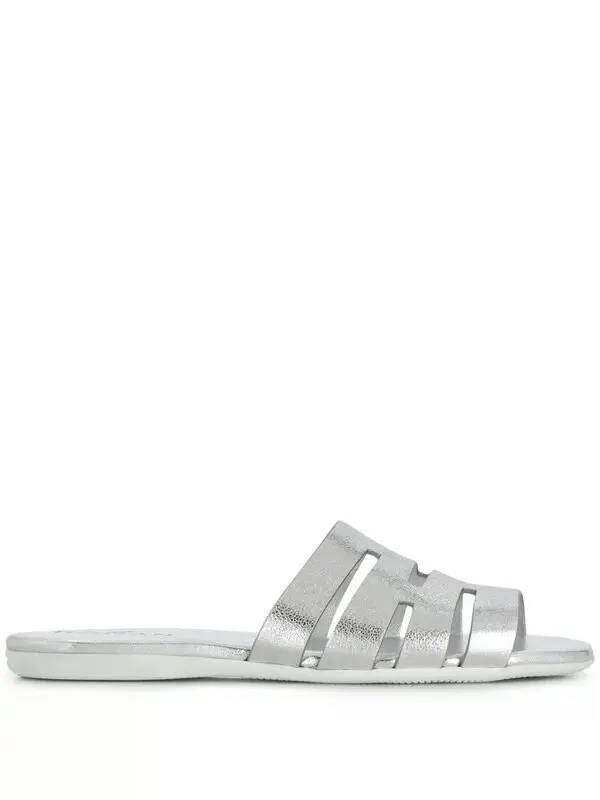 Hogan Flat Metallic Sandals