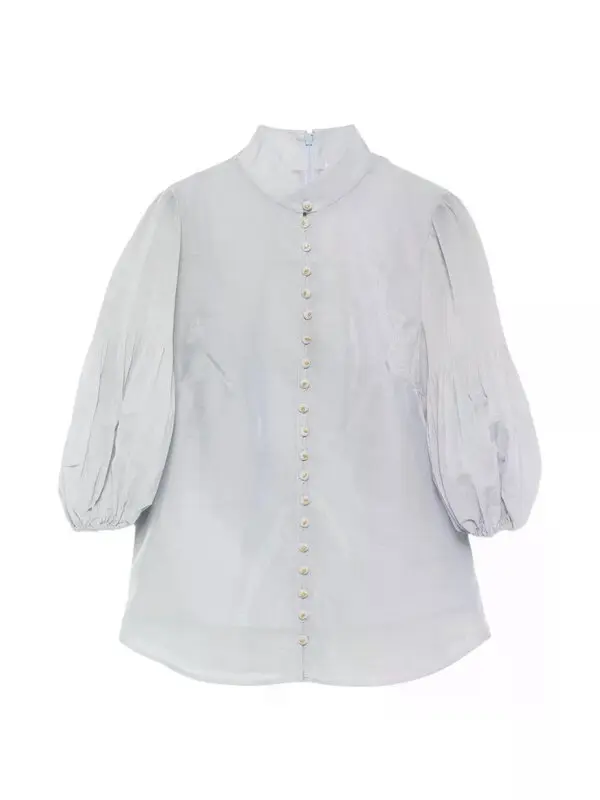 Zimmermann Buttoned Bishop-sleeved Blouse