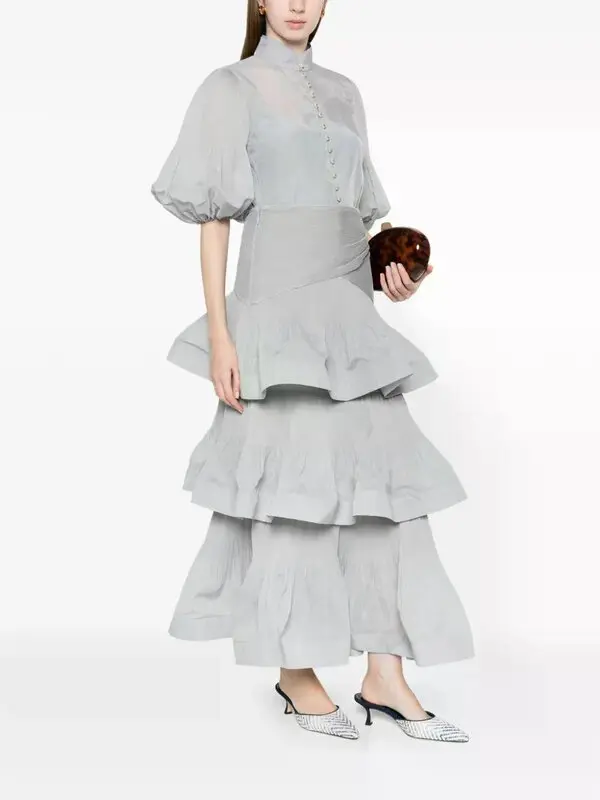 Zimmermann Buttoned Bishop-sleeved Blouse