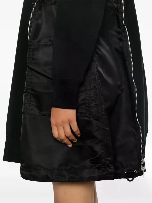 Sacai Sponge Mini Dress - Black