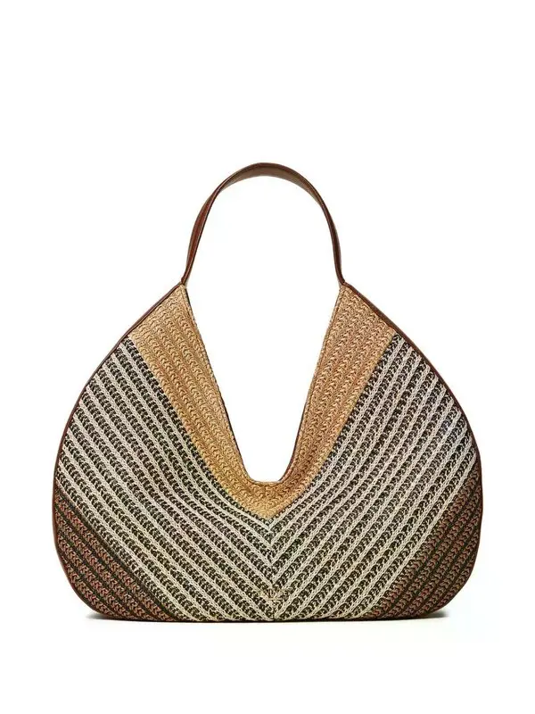 TWINSET Jacquard Raffia Hobo Bag