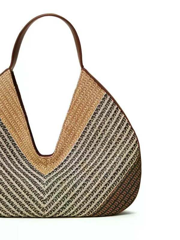 TWINSET Jacquard Raffia Hobo Bag