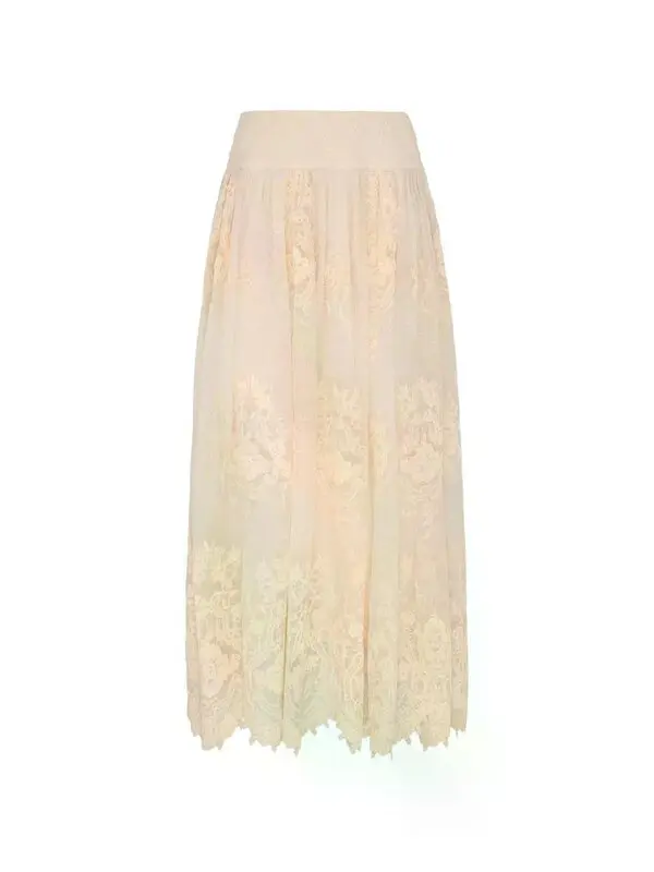 Zimmermann Luna Lace Maxi Skirt - Neutrals