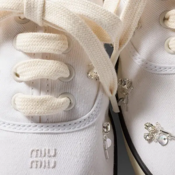 Miu Miu Embroidered Drill Sneakers