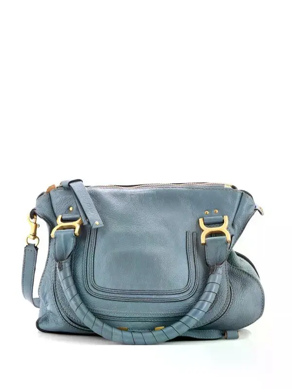 Chloé Marcie Leather Medium Satchel - Blue