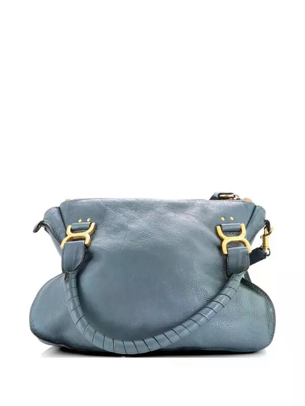 Chloé Marcie Leather Medium Satchel - Blue