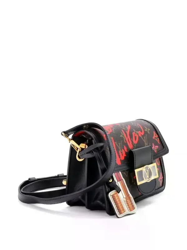 LOUIS VUITTON Dauphine Shoulder Bag Limited Edition Fall In Love Monogram - Black
