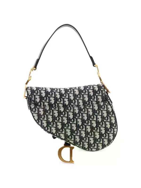 Dior Saddle Handbag Oblique Canvas Medium - Blue