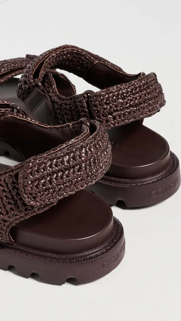 COACH Brynn Sandals - Maple Raffia