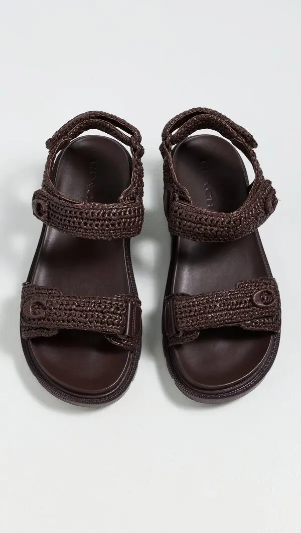COACH Brynn Sandals - Maple Raffia