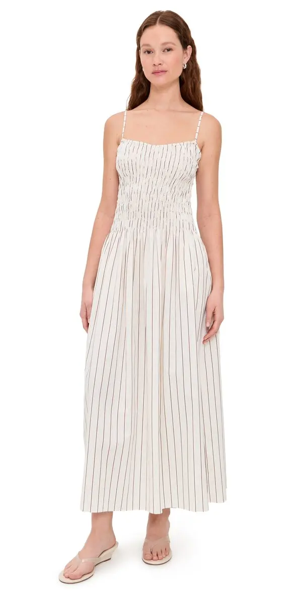 Faithfull The Brand Araceli Maxi Dress - Fiori Stripe Lemon