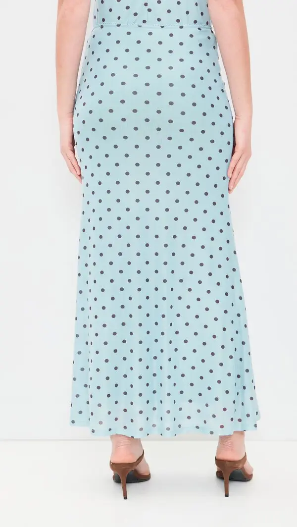 ANOTHER GIRL Polka Dot Mesh Maxi Skirt
