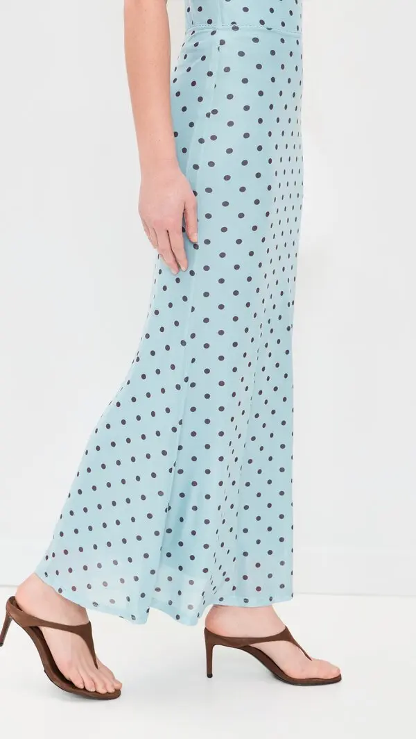 ANOTHER GIRL Polka Dot Mesh Maxi Skirt
