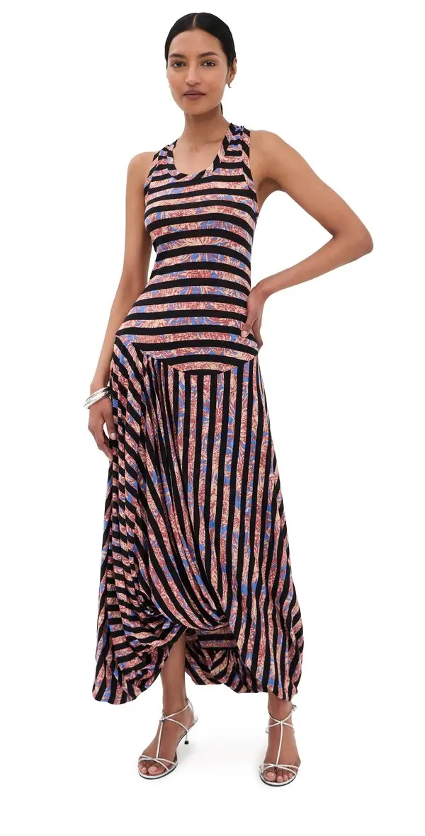 Proenza Schouler Sleeveless Printed Maxi Dress - Pink Multi