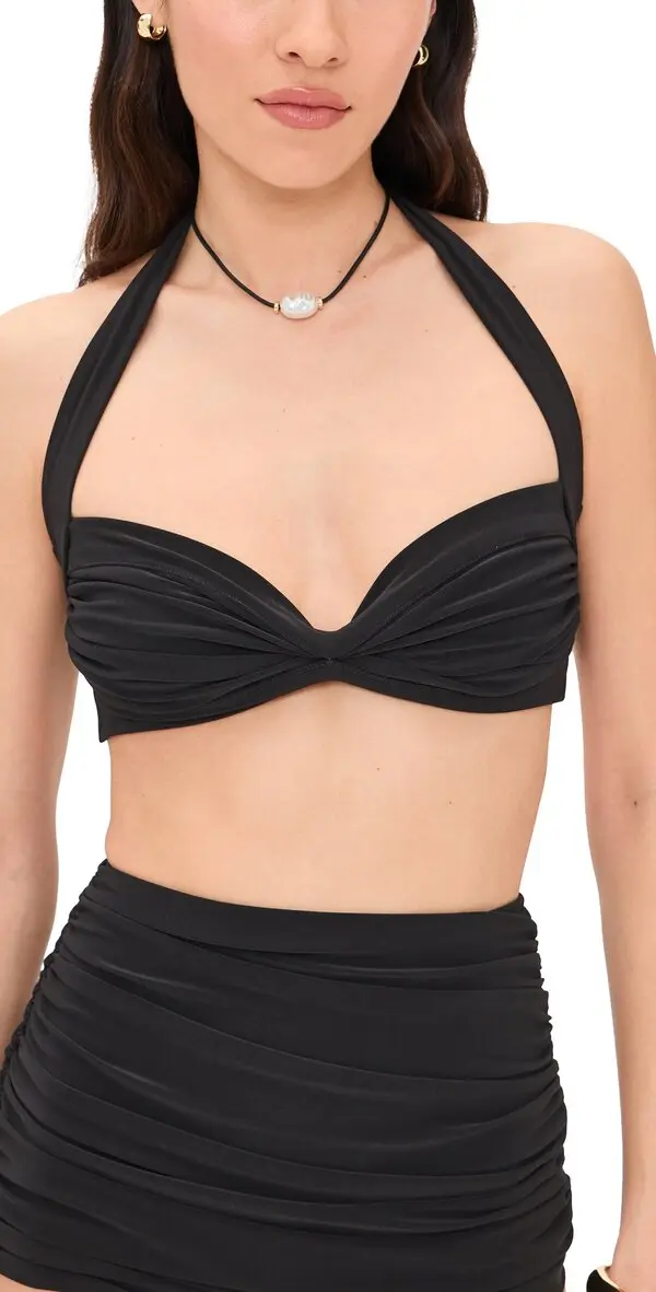 Norma Kamali Bill Bra Bikini Top - Black