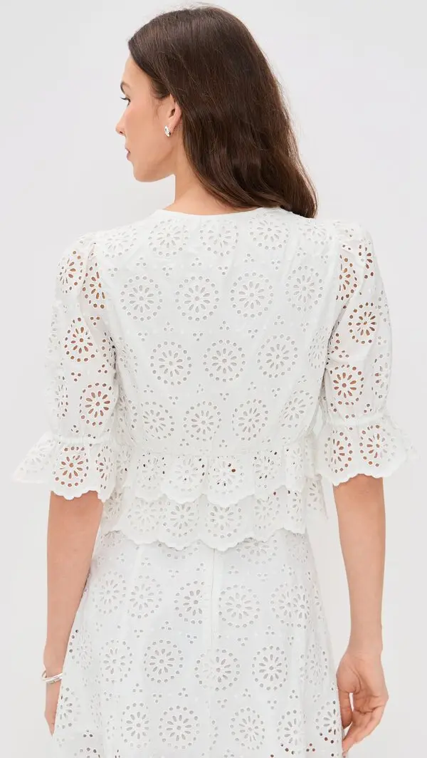 FRAME The Solstice Eyelet Blouse