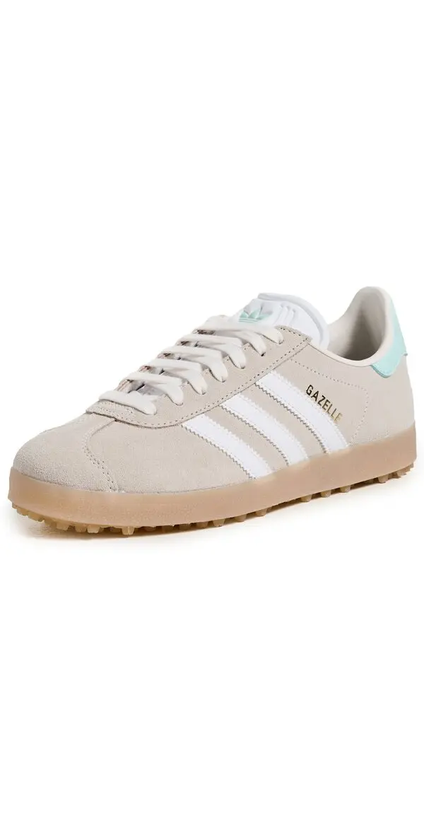 Adidas Gazelle Spikeless Golf Sneakers - Chalk White/white/clear Mint