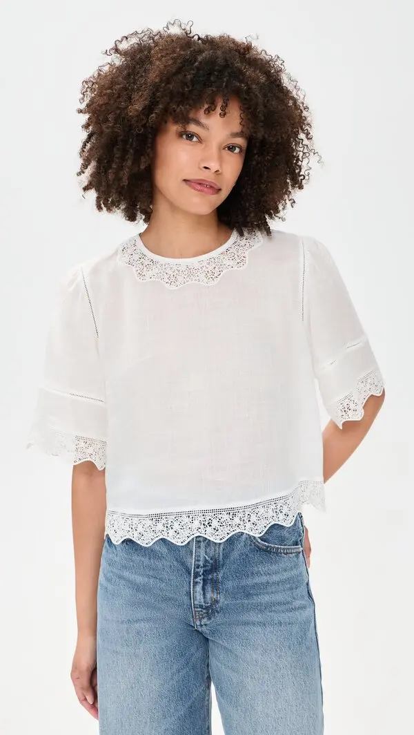 FRAME Embroidered Top