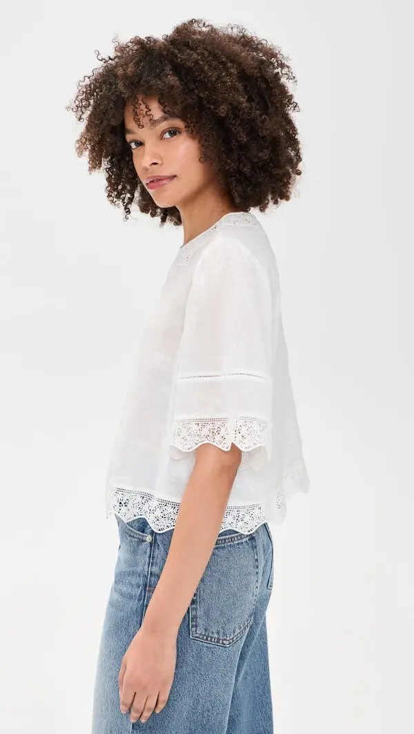 FRAME Embroidered Top