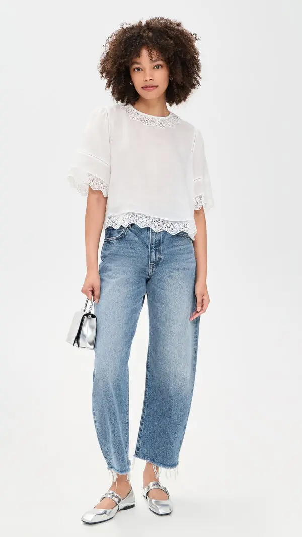 FRAME Embroidered Top