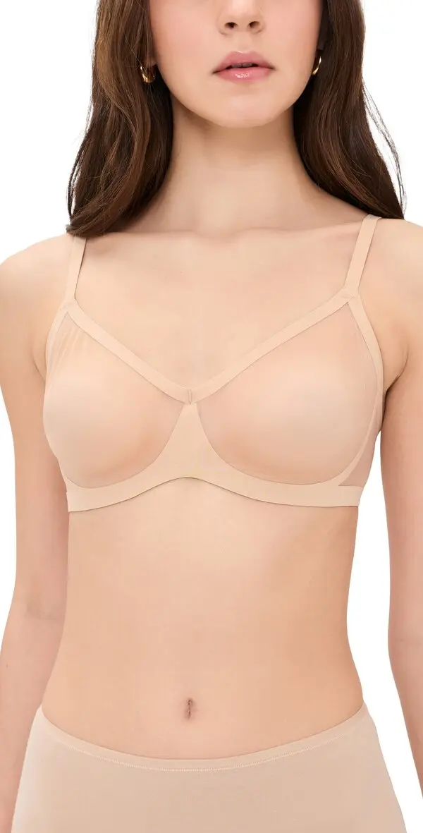 Commando Chic Mesh Bralette - Beige